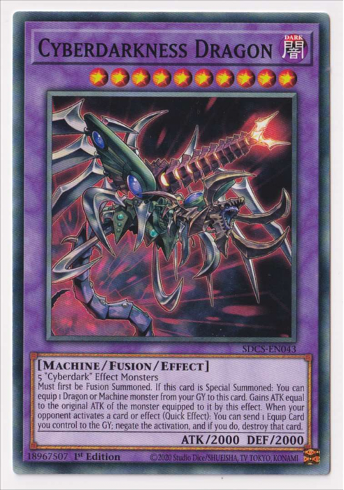 Cyberdarkness Dragon / Common - SDCS-EN043 - 1st — Transcend Cards