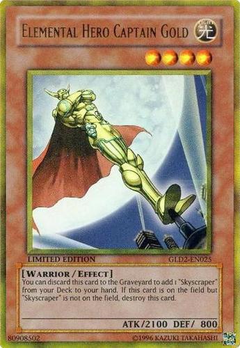 Elemental HERO Captain Gold / Ultra Gold - GLD2-EN025 - LIM — Transcend ...