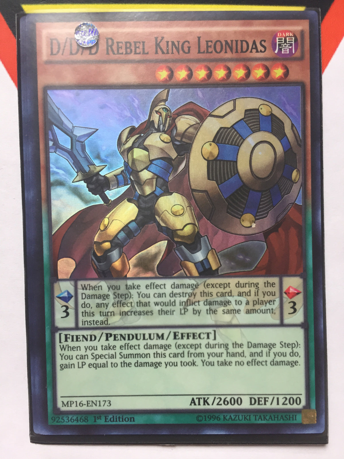 D/D/D Rebel King Leonidas / Super - MP16-EN173 - 1st — Transcend Cards