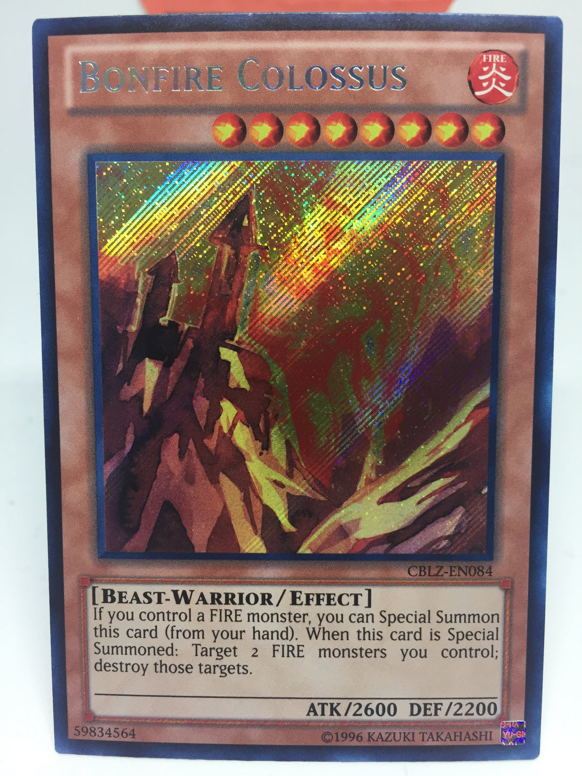 Bonfire Colossus - Secret - CBLZ-EN084 - 1st/Unl — Transcend Cards